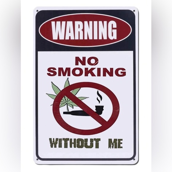Wall Decor | No Smoking Without Me Bro Graphic Aluminum Warning Sign ...